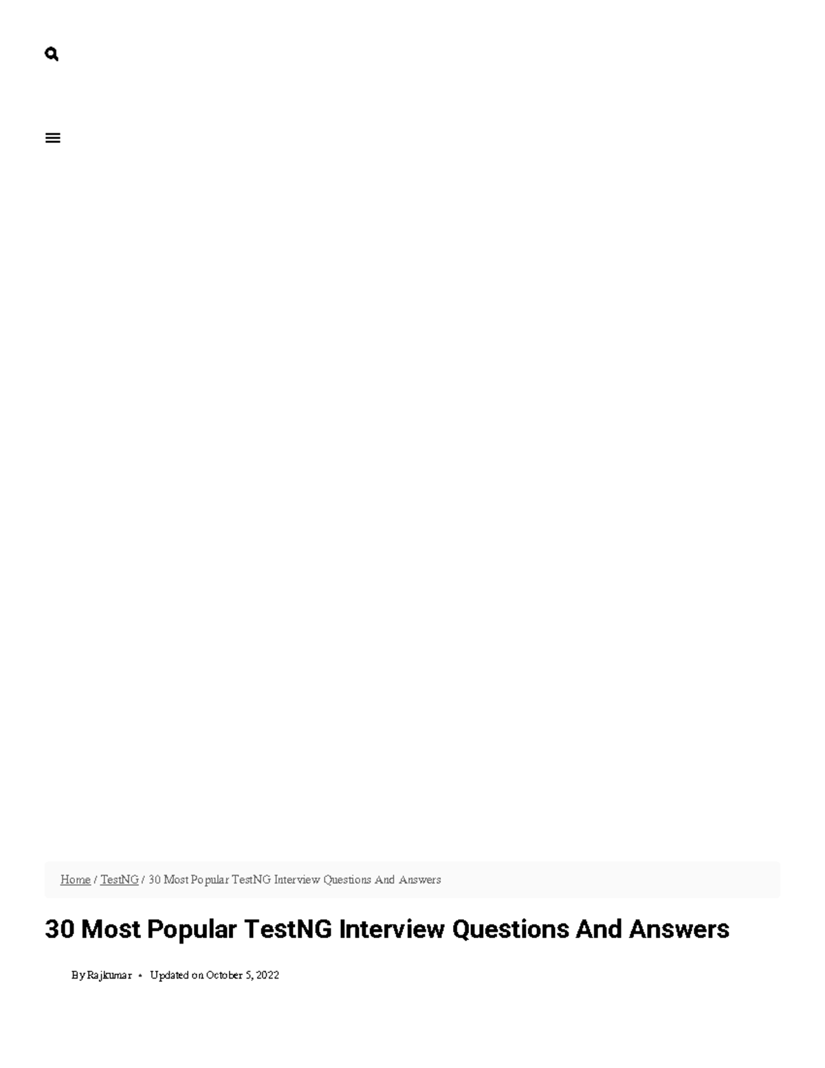 30 Most Popular Test NG Interview Questions And Answers - Our main ...