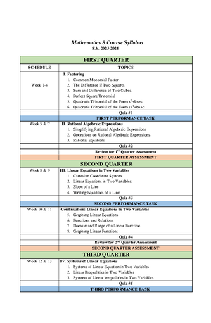 Math 8 - Syllabus - mk.jl;k'pl' ; - Mathematics 8 Course Syllabus S ...