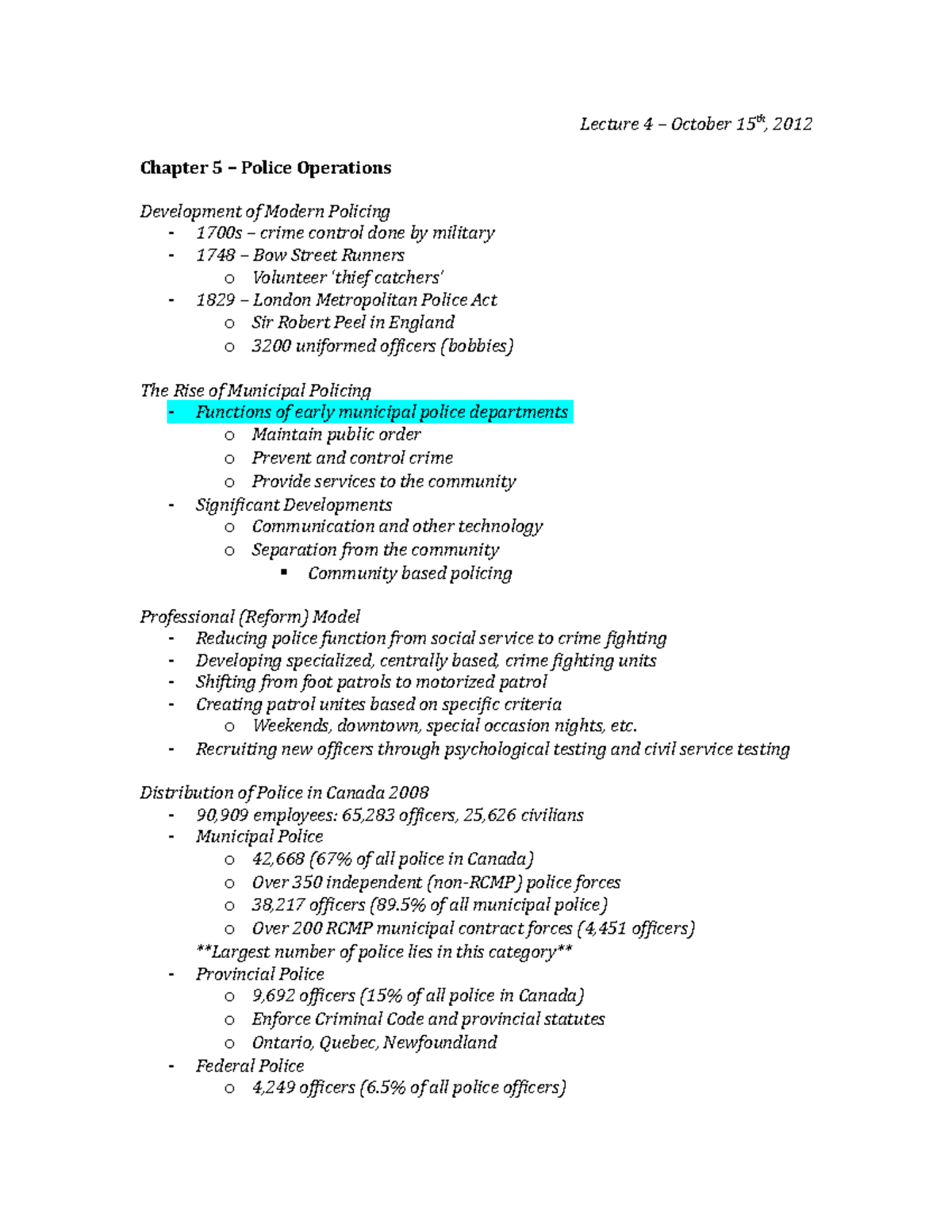 Lecture notes, lectures 1-9 - Lecture 4 October 15th, 2012 Chapter 5 ...