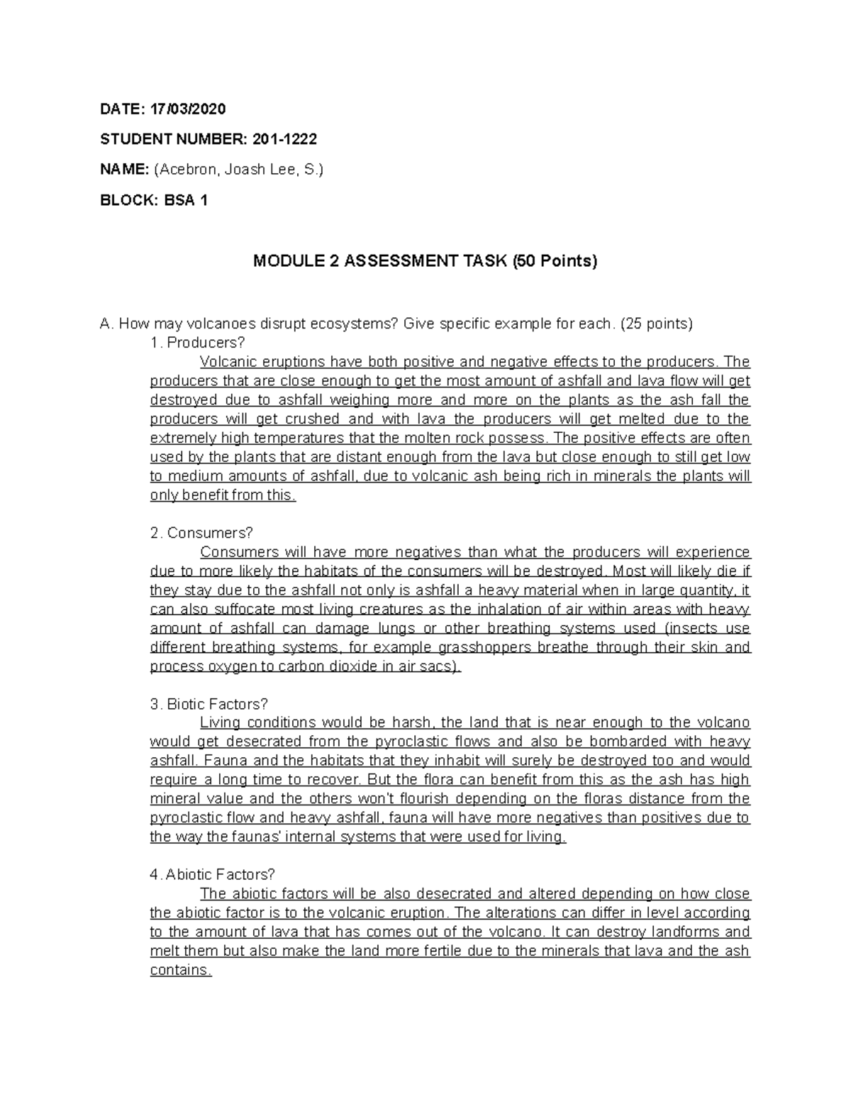 MST01 - Module 2 - Assessment Task - DATE: 17/03/ STUDENT NUMBER: 201 ...