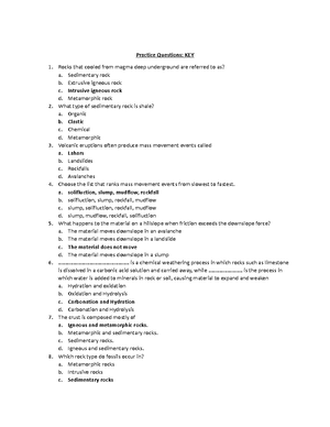 Geologic history - Geology - TOPIC 13 REVIEW QUESTIONS Interpreting ...