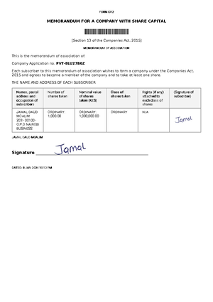 CR8 - NOTES - FORM CR8FORM CR NOTICE OF RESIDENTIAL ADDRESS/CHANGE OF ...