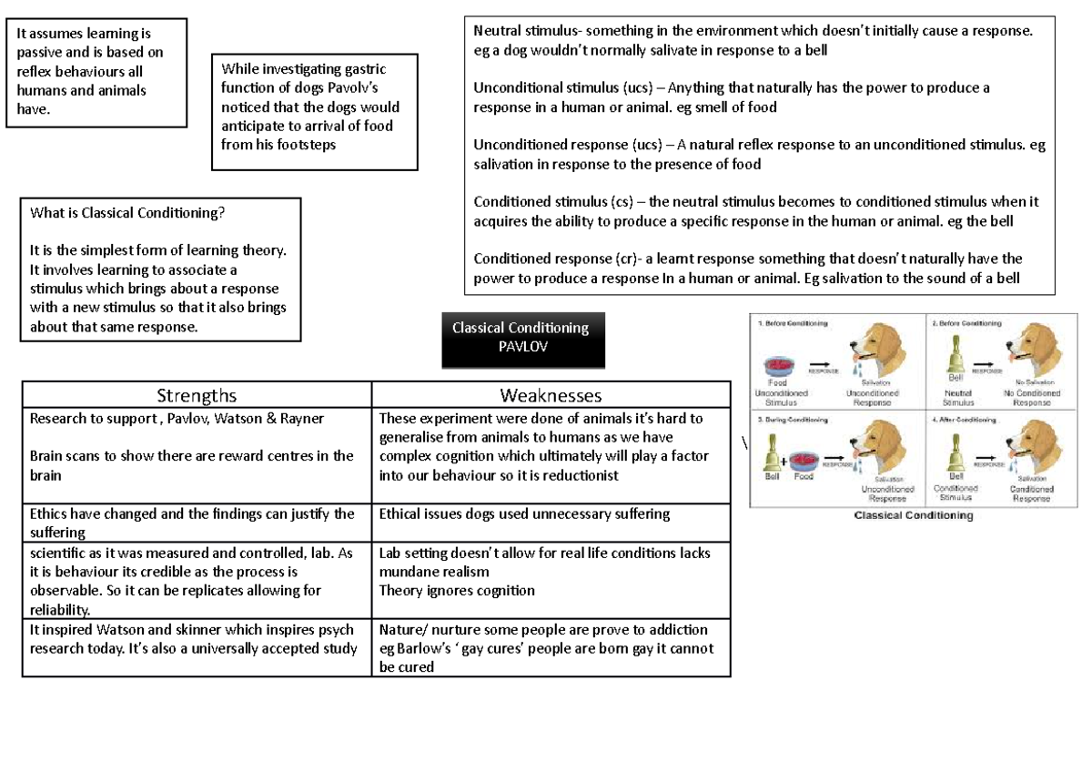 Classical conditioning - \ While investigating gastric function of dogs ...
