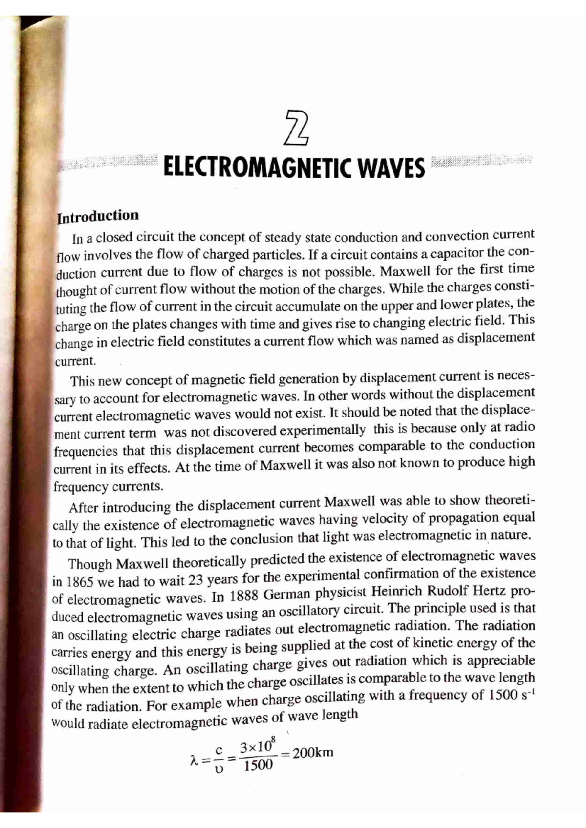 Electromagnetic Waves - Electrodynamics and plasma physics - Studocu