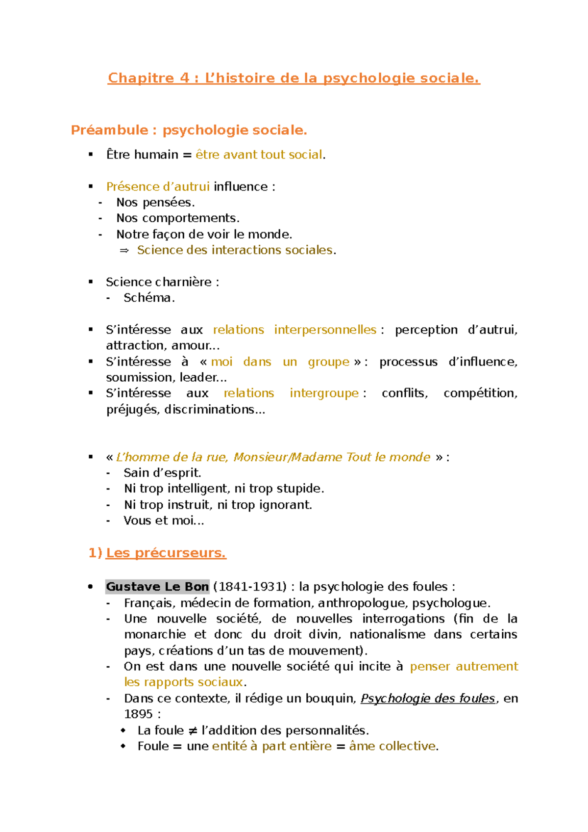 Chapitre 4 - Chapitre 4 : L’histoire de la psychologie sociale ...