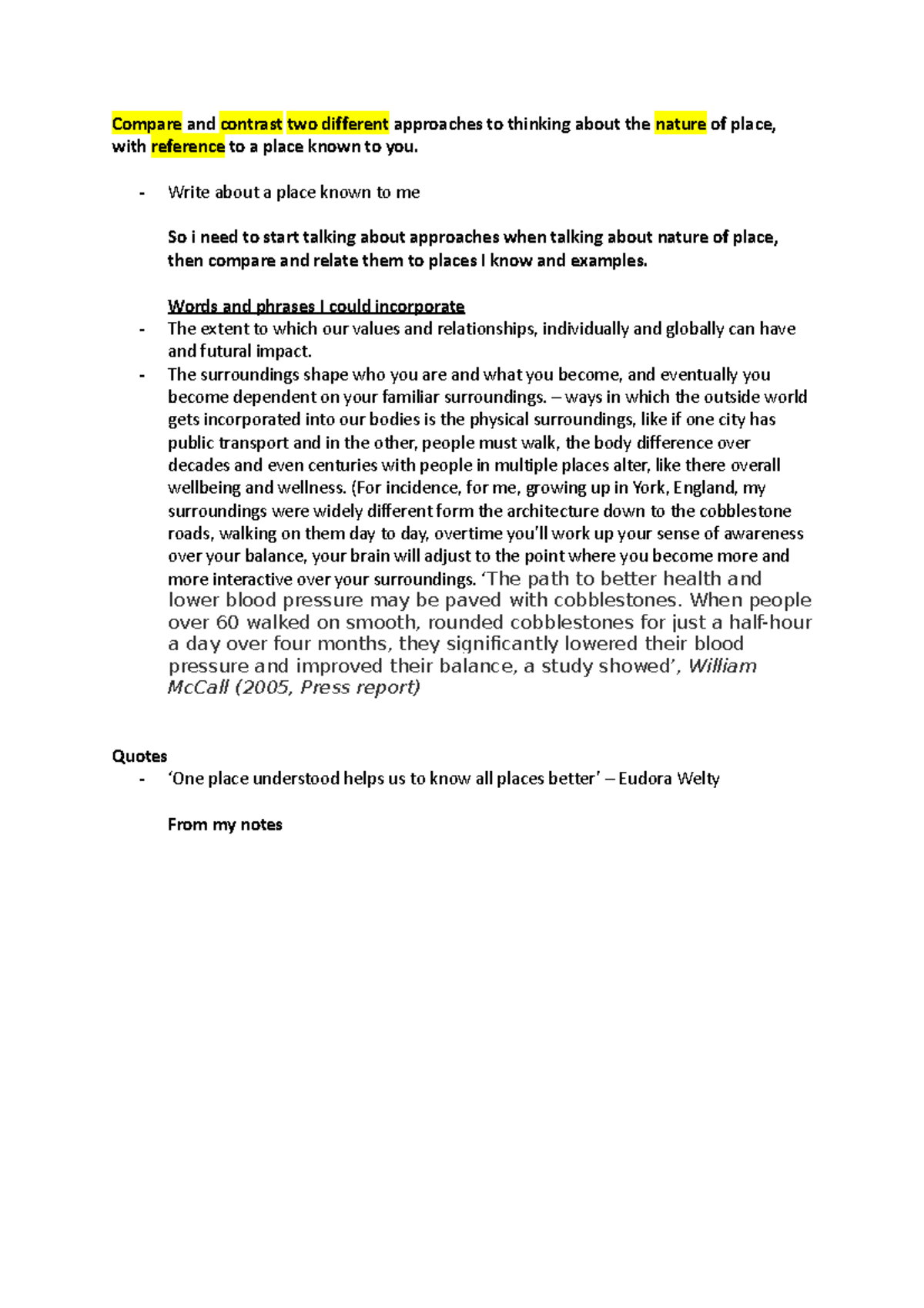 Compare and contrast two different approaches to thinking about the ...