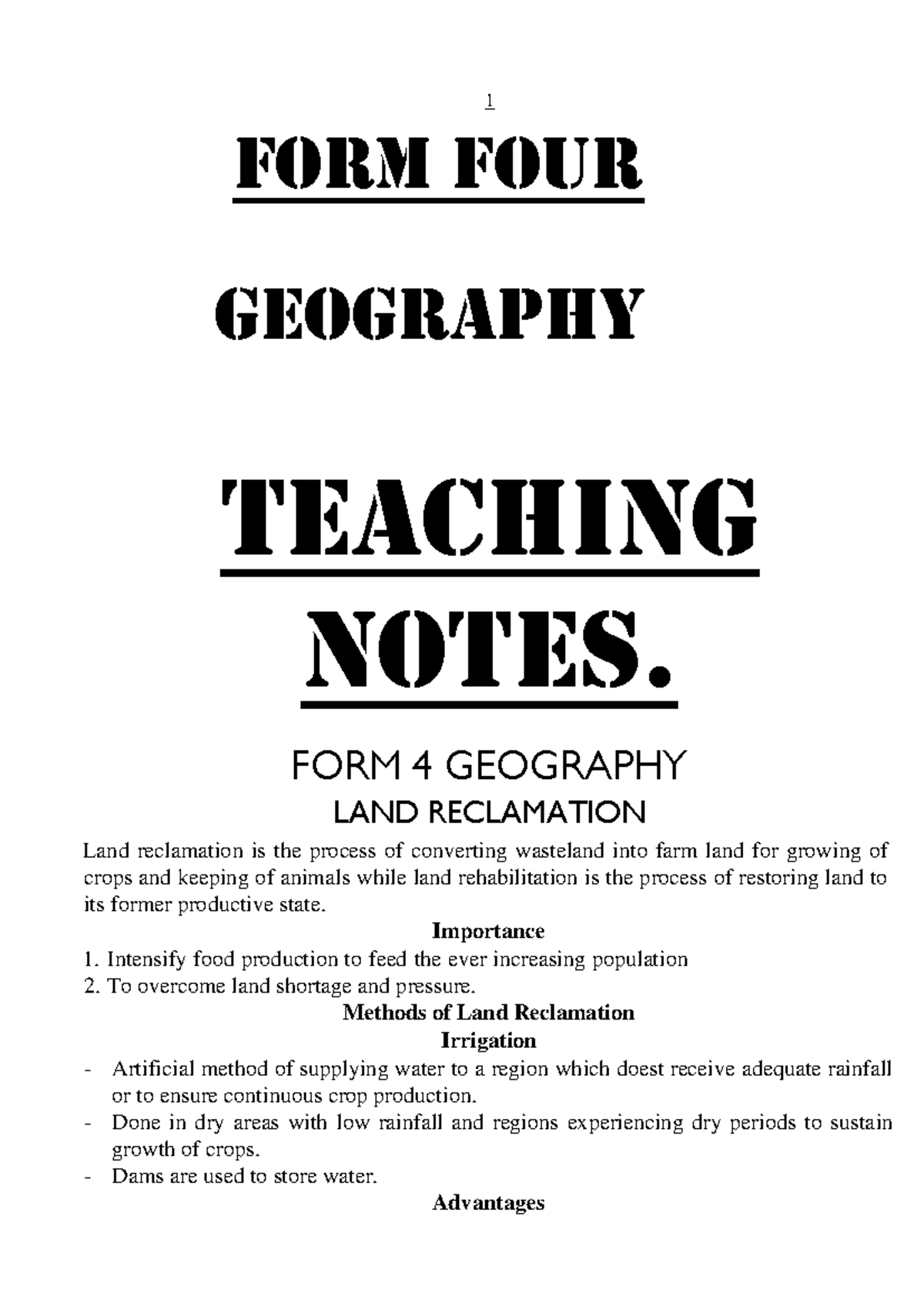 Geography Notes Form 4 A1 Historical Events And or Innovations