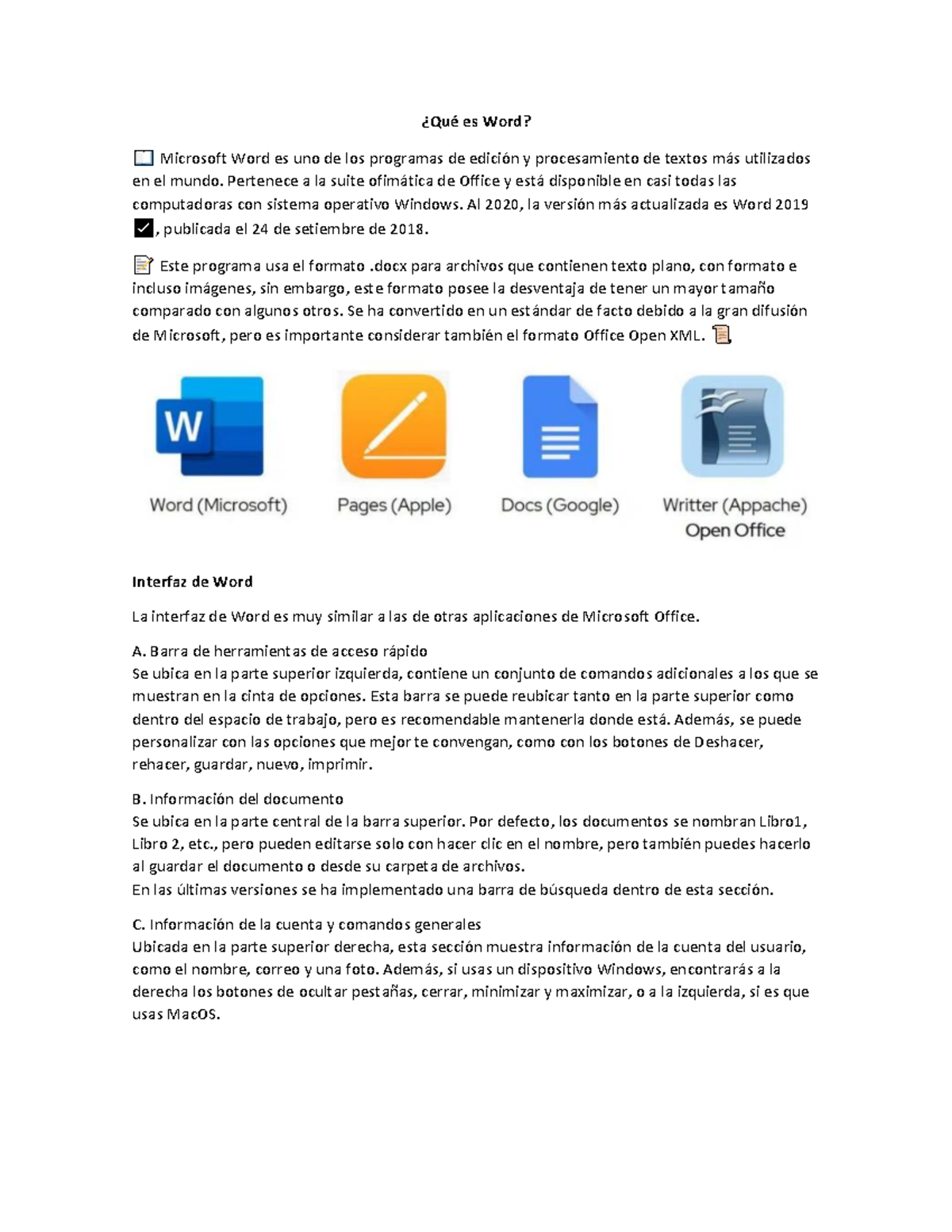 Qué es Word - nada - ¿Qué es Word? Microsoft Word es uno de los ...