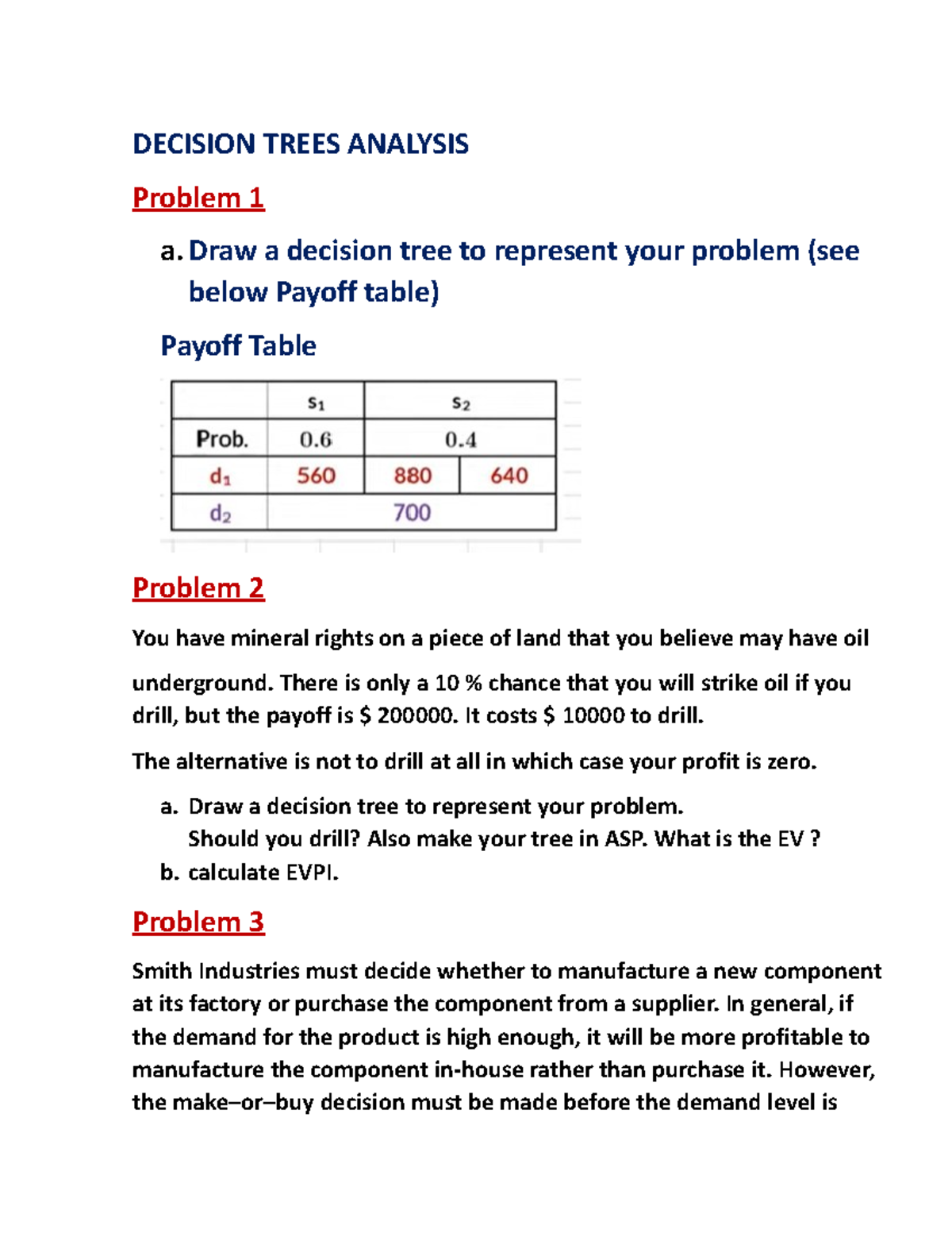 Decision Trees Analysis-0409 - DECISION TREES ANALYSIS Problem 1 a ...