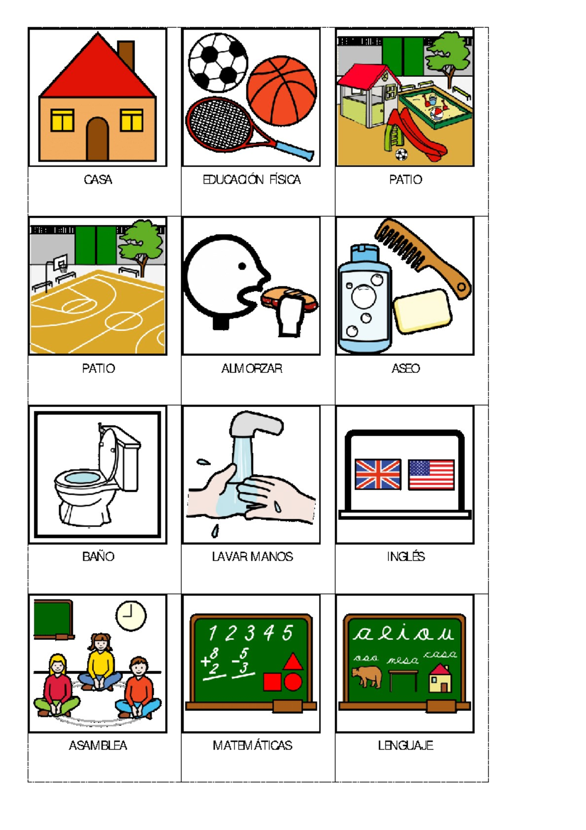 4. Pictogramas (Escuela) - Creado por Iris Carabal ...