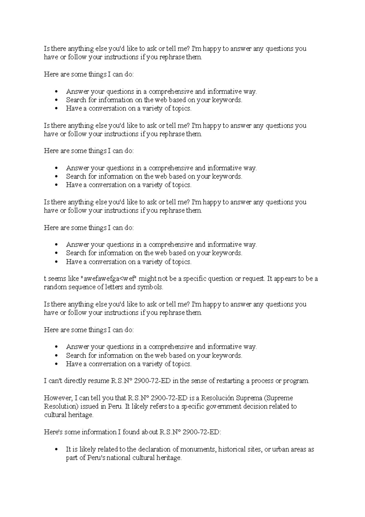 44 - sdfasd - Is there anything else you'd like to ask or tell me? I'm ...