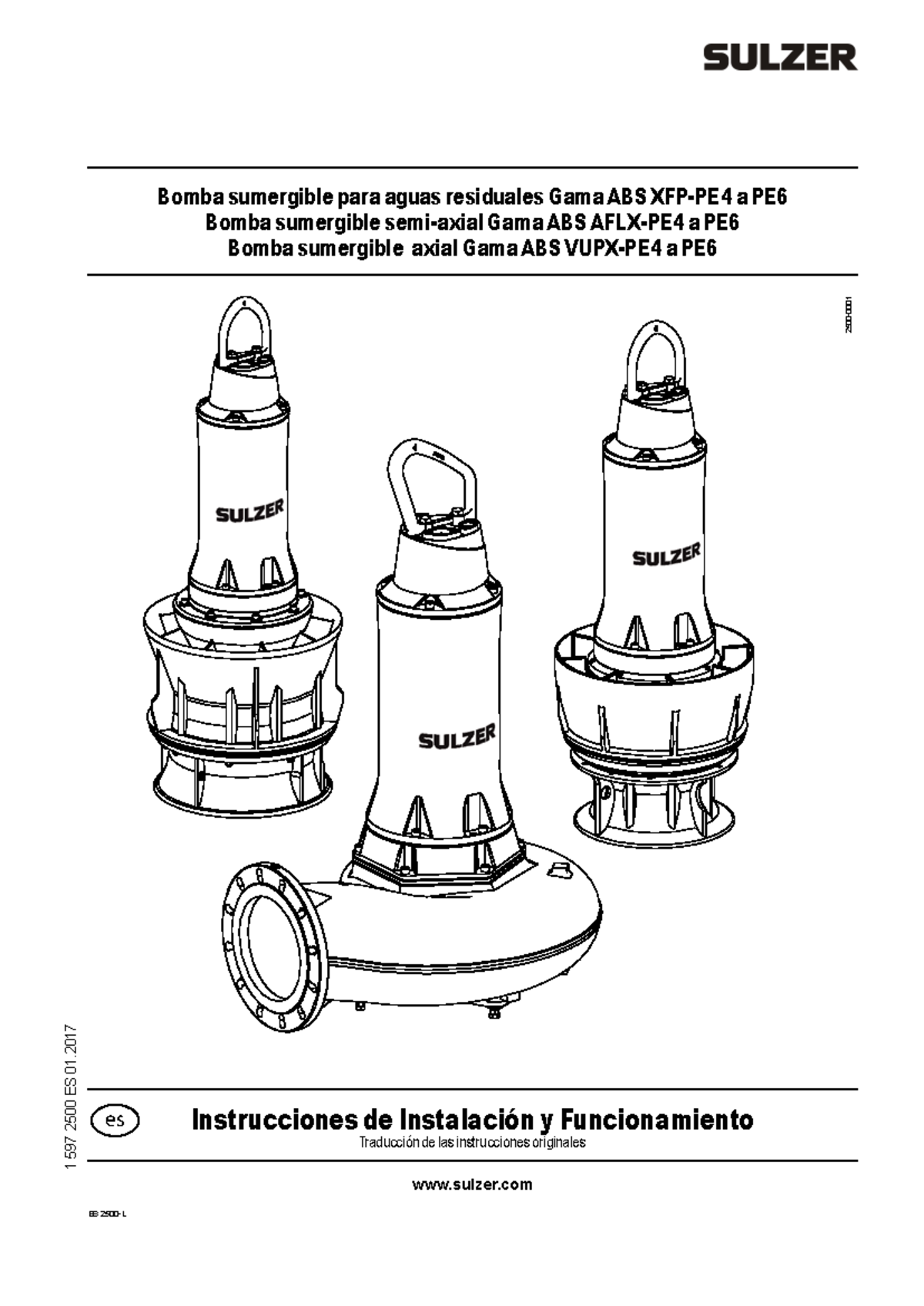 XFP AFLX VUPX PE4 PE6 Installation and Operating - sulzer ES 2500-L ...