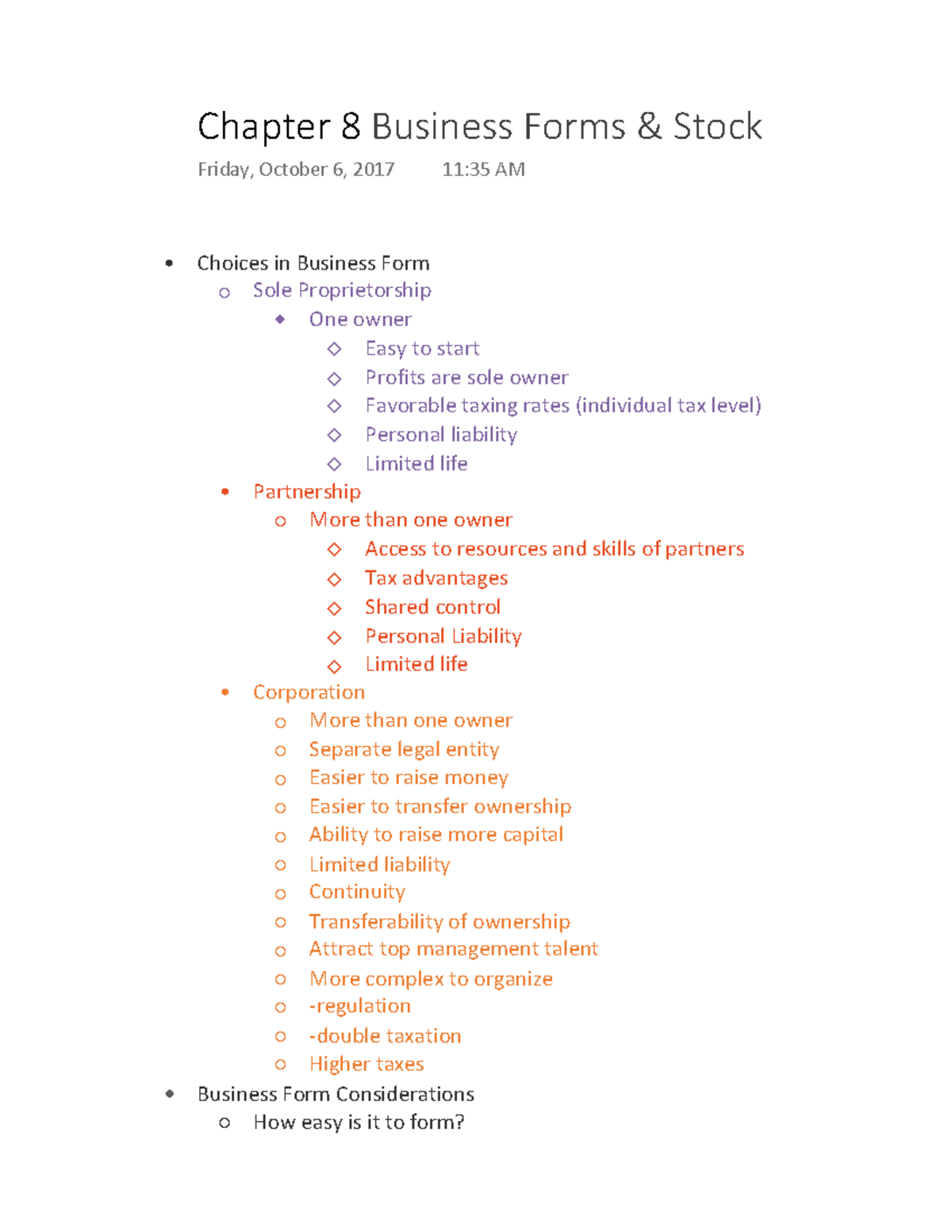 Chapter 8 Business Forms & Stock - Chapter 8 Business Forms & Stock ...