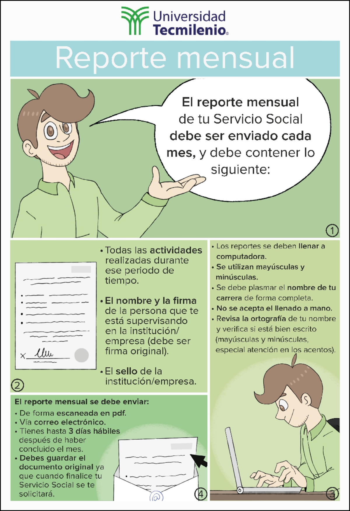 Reporte mensual servicio instrucciones - Universidad Tecmilenio R ...