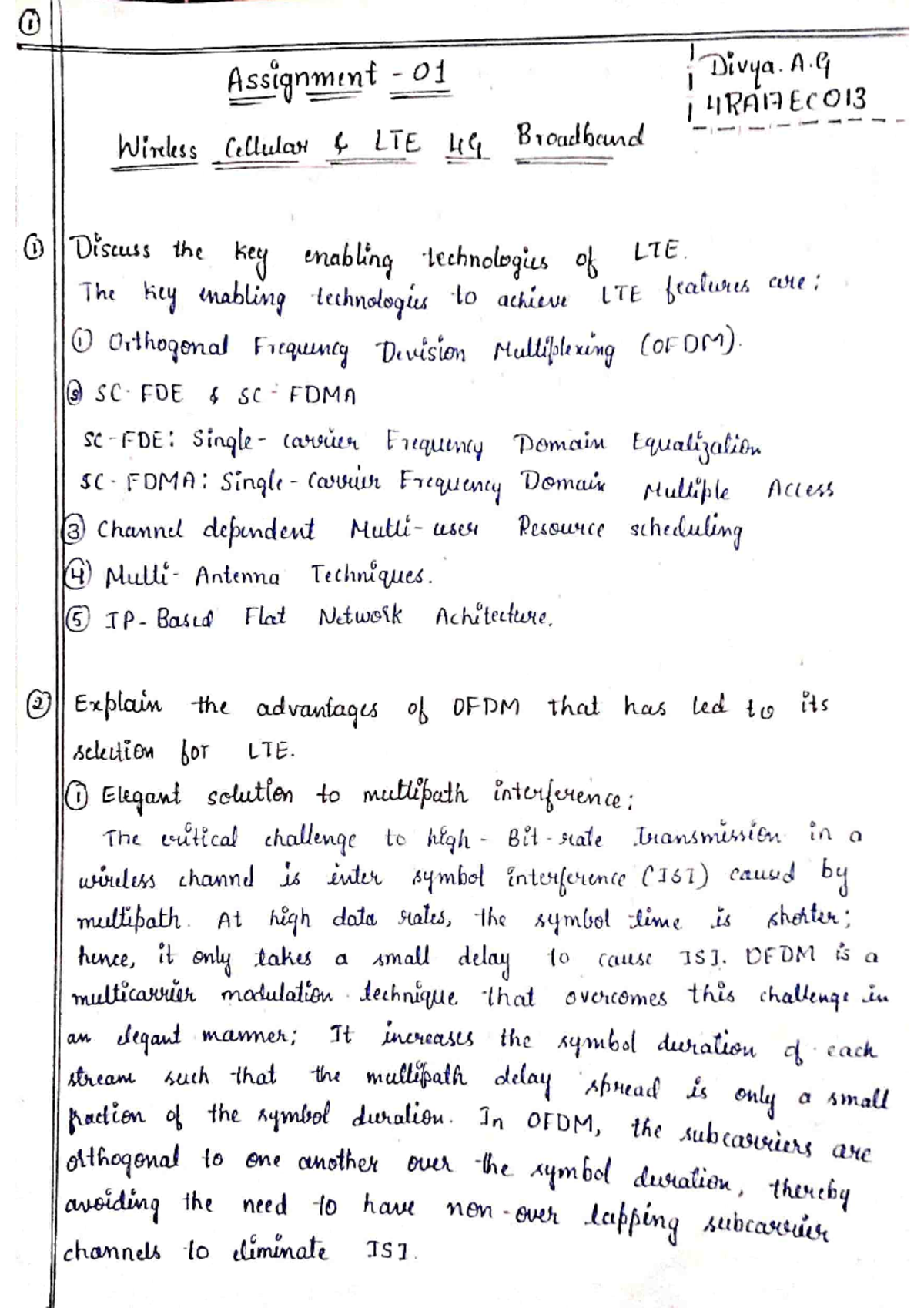 Wireless Cellular and LTE 4G Broadband Assignment 1 - Wireless ...