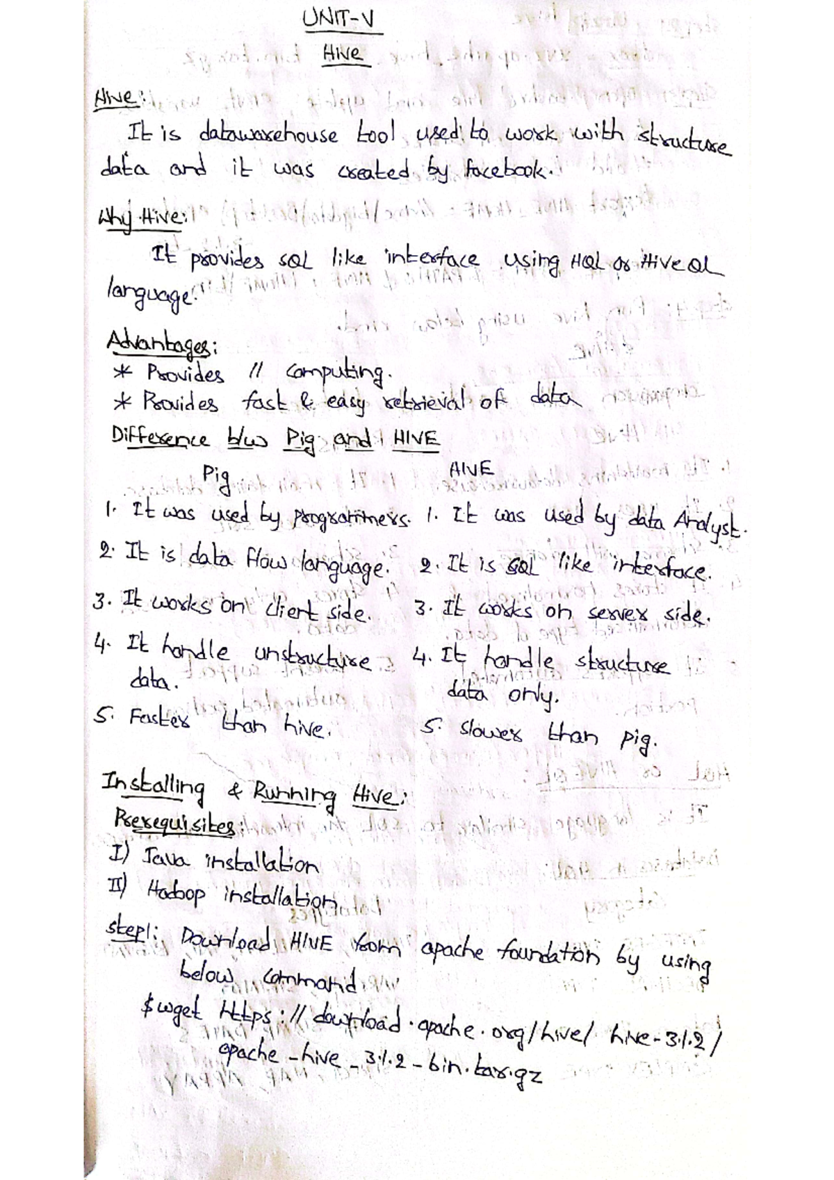 BDA Unit-5 - Big Data Analytics Materials - Hive Hive It is ...