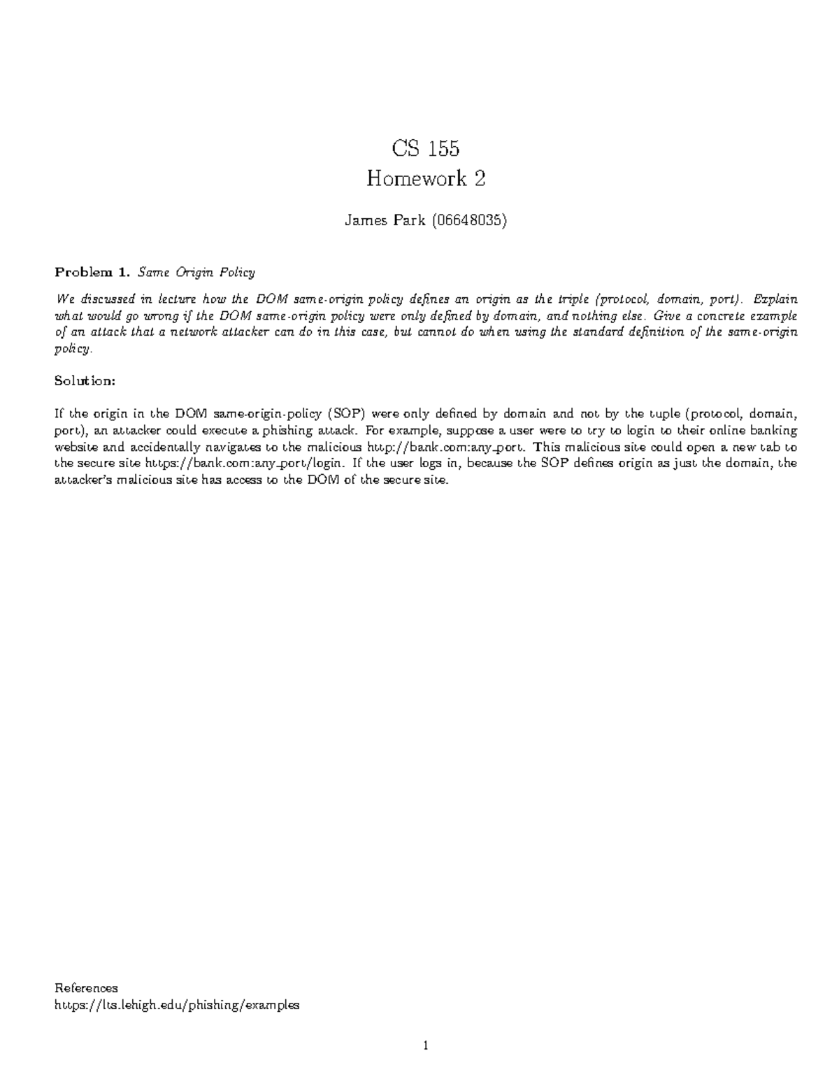 Hw2 - HW2 for Programming with C++ - CS 155 Homework 2 James Park ...