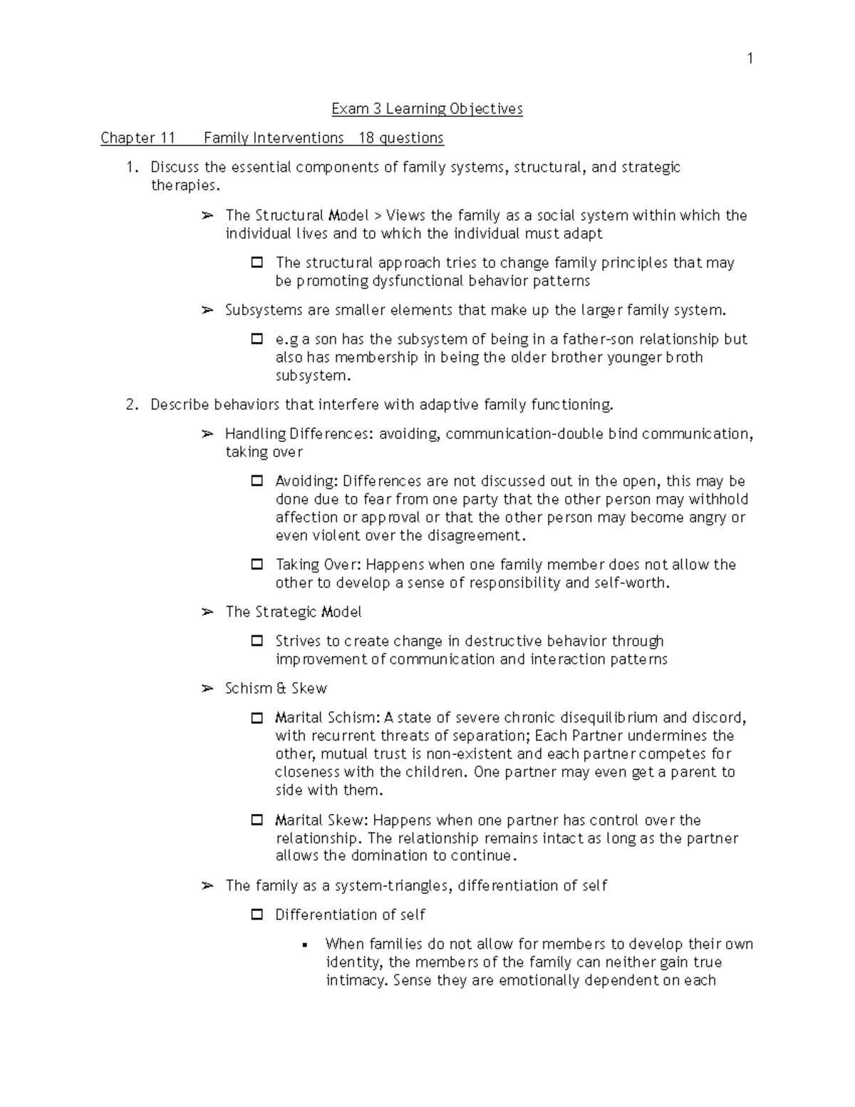Exam 3 learning objectives - Exam 3 Learning Objectives Chapter 11 ...