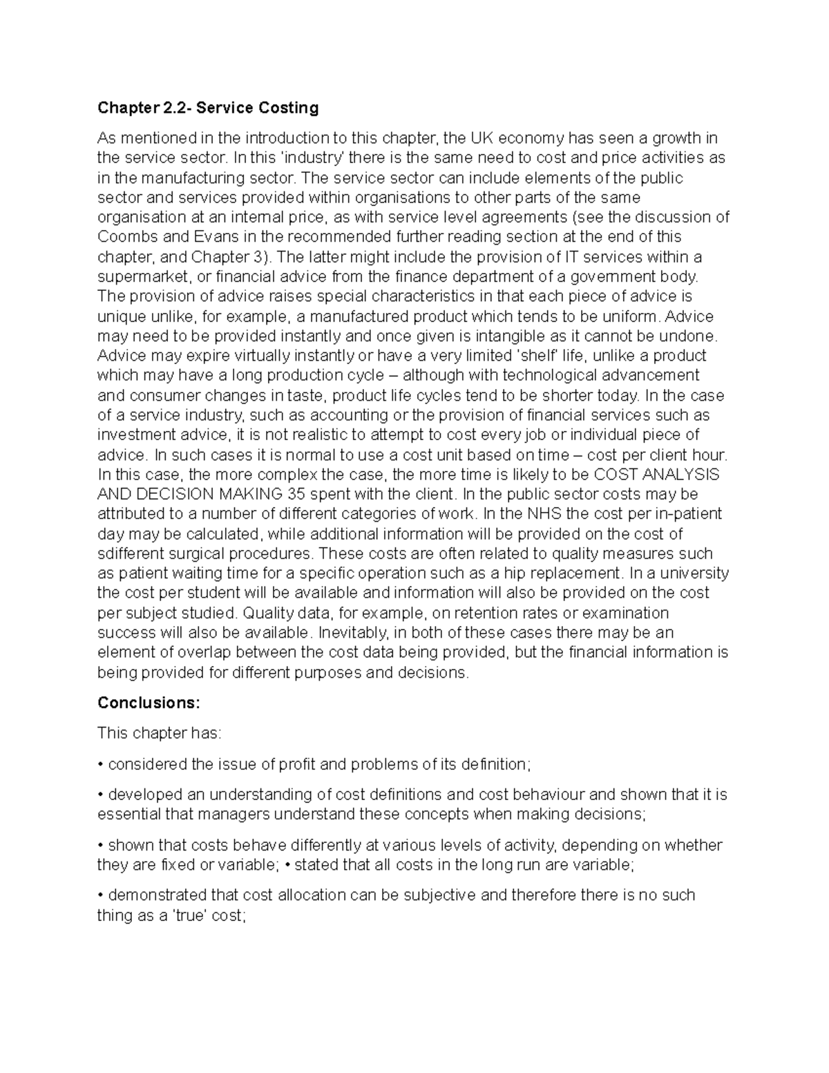 MODULE 2.2- Service Costing - Chapter 2- Service Costing As mentioned ...