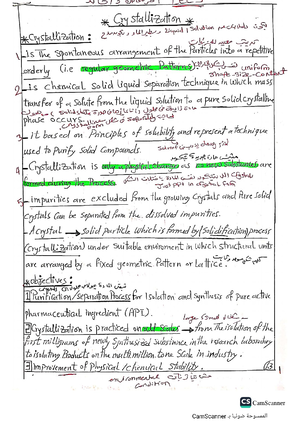 Lecture 7+8 Extraction - Industrial Pharmacy (3) - Studocu