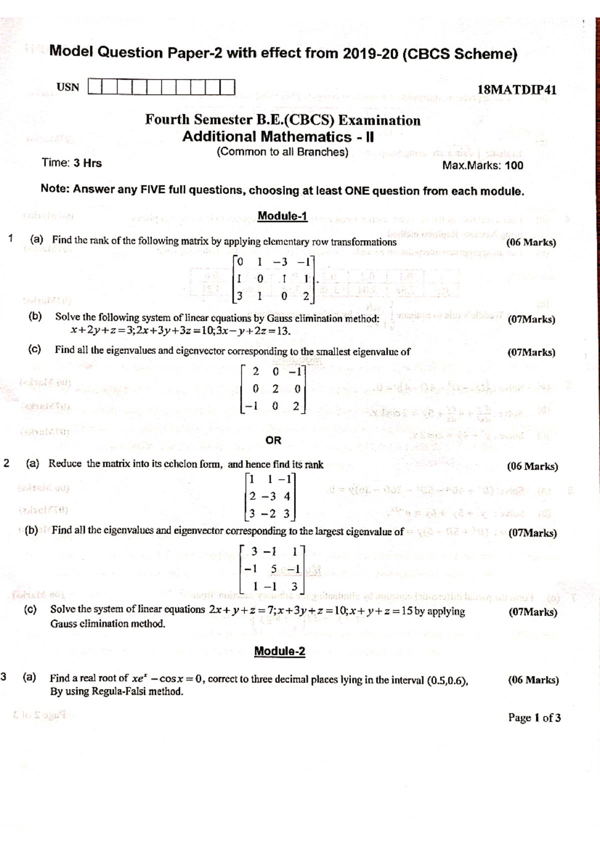 18 Matdip 41 model Qp 2 with Solution HM - Computer Science and Engineering - Studocu