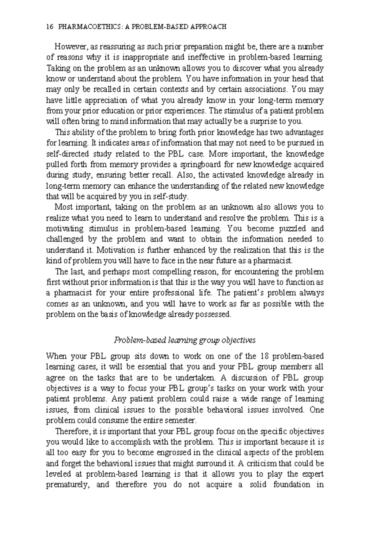 Pharmacoethics-4 - However, as reassuring as such prior preparation ...