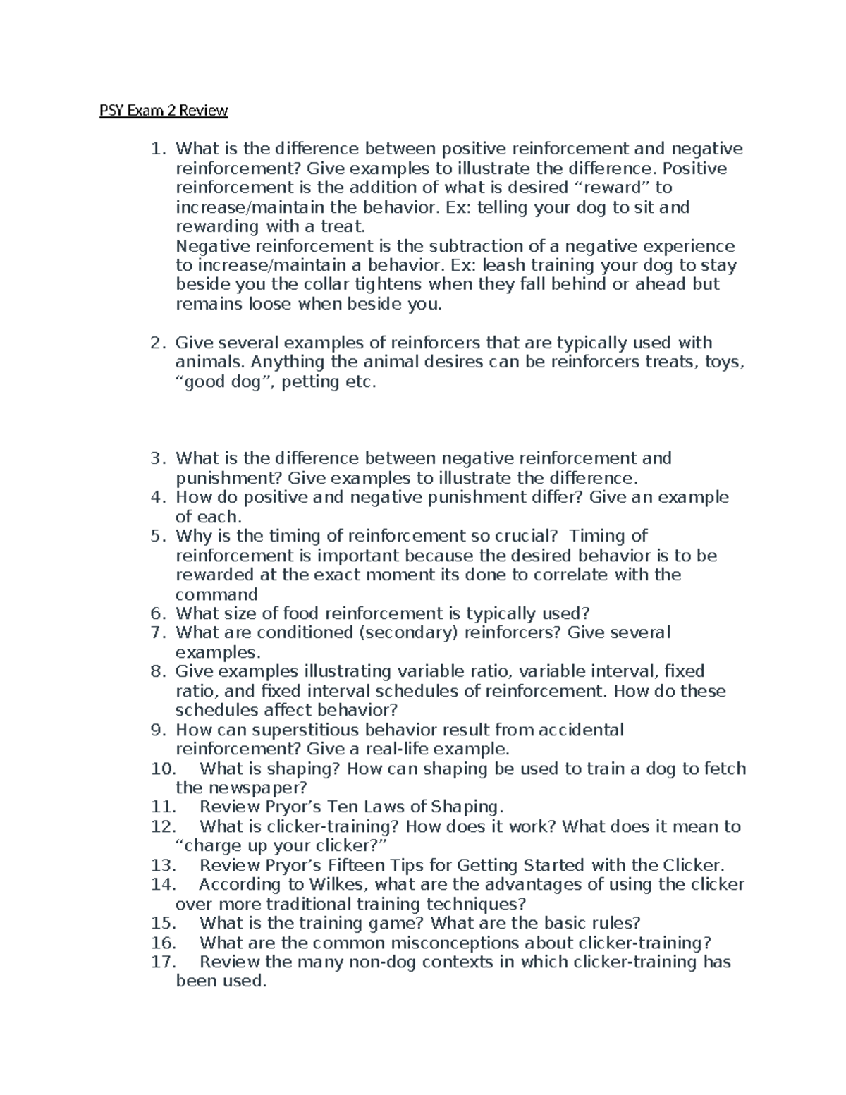 PSY 3630 Exam 2 Review - Professor Matthew Tye - PSY Exam 2 Review 1 ...