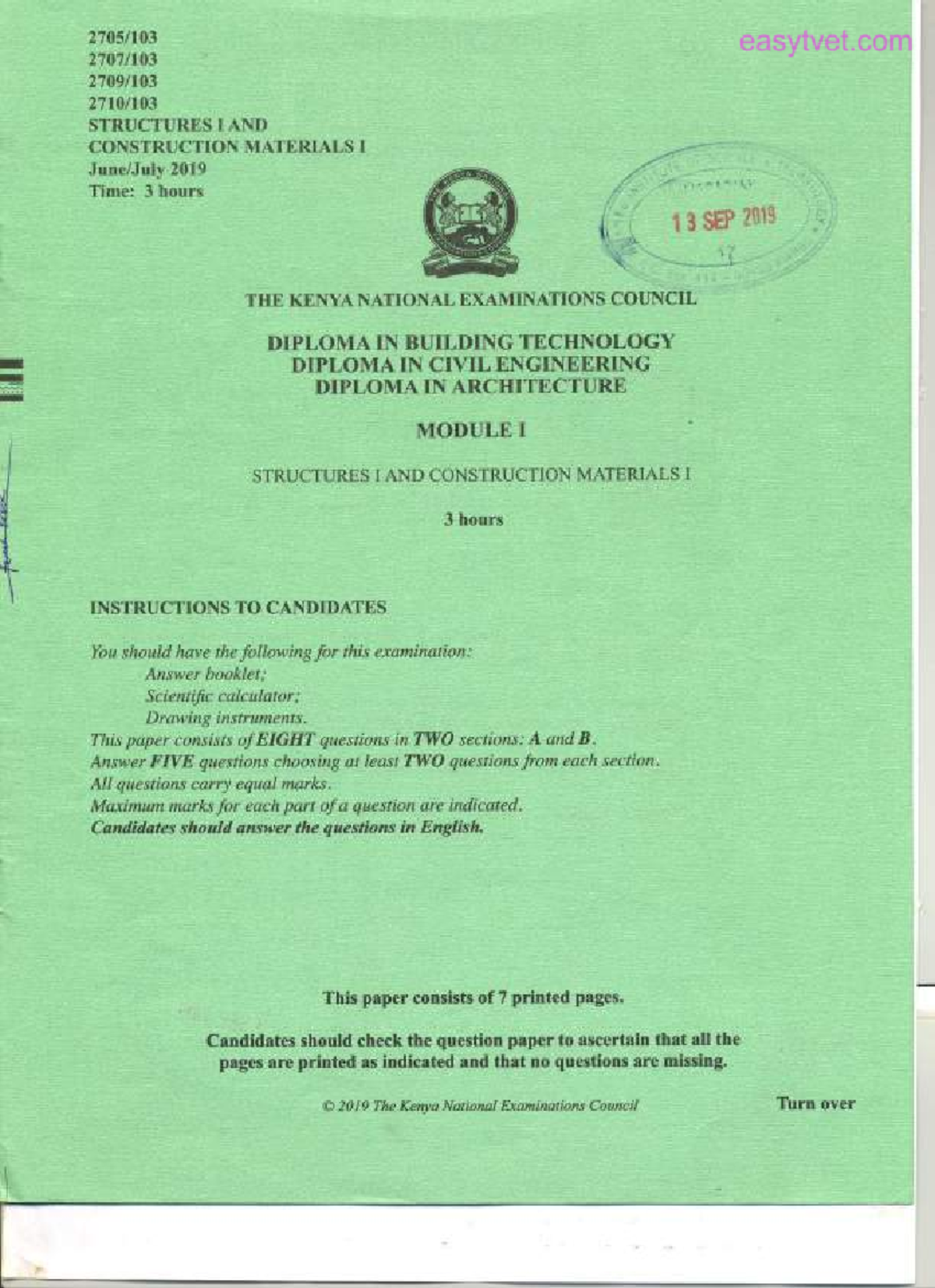 2019 july - Past papers - Structural Design - Studocu