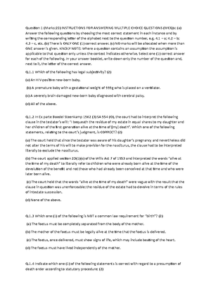 LAPE5111T2a THT S1 - MODULE NAME: MODULE CODE: LAW OF PERSONS LAPE5111/p LAW OF PERSONS LAWP LAW ...