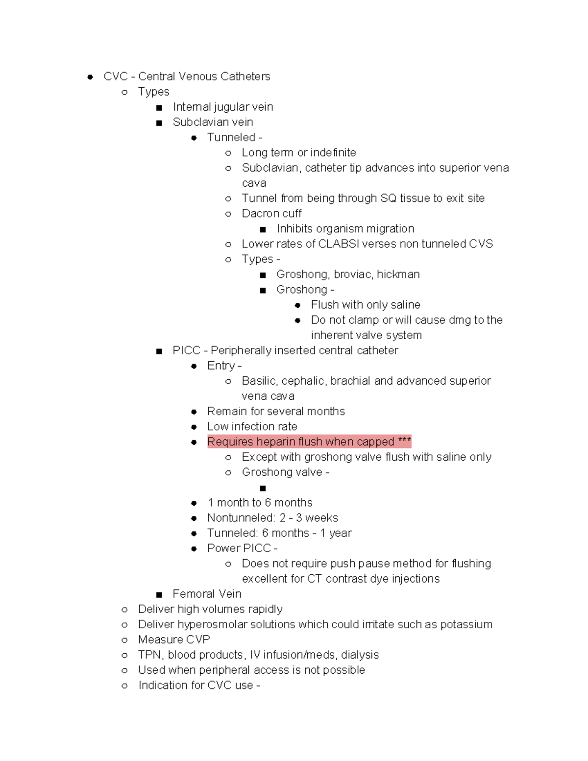1 31 Class 2 - CVC - Central Venous Catheters Types Internal jugular ...