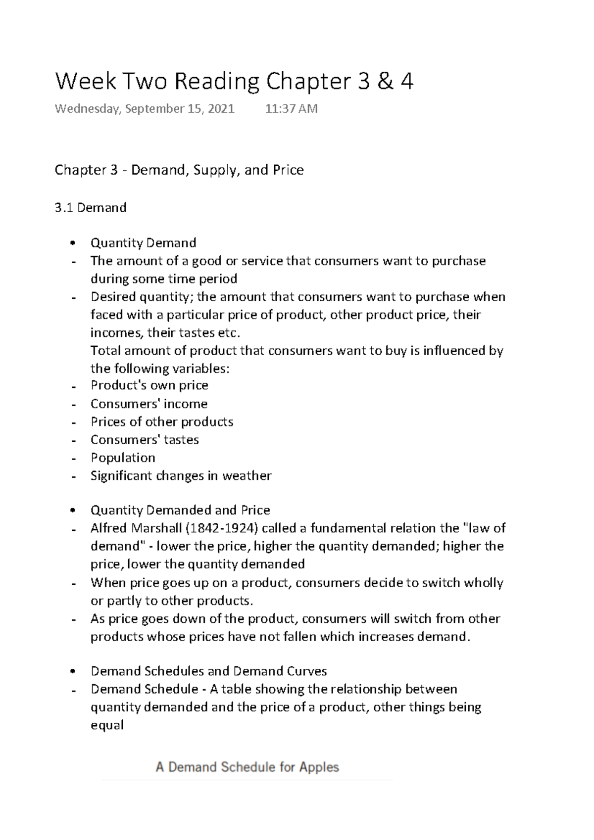 Week Two Reading Chapter 3 & 4 - ec 120 - WLU - Studocu
