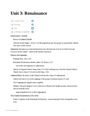 Unit 1 Music Fundamentals - Unit 1: Music Fundamentals Lecture Notes ...