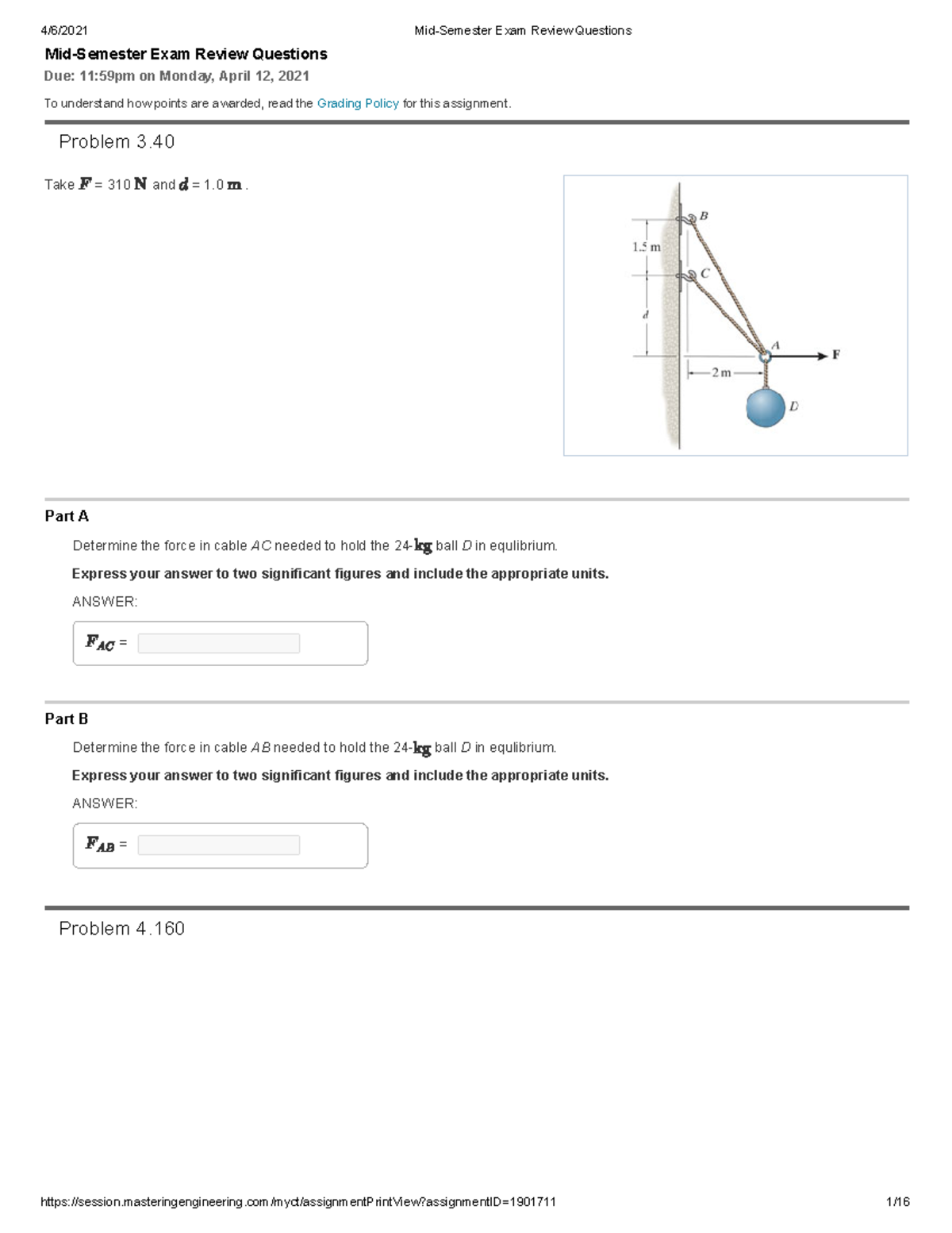 ENSC2004 Mid-Semester Exam Review Questions[ 1274] - Mid-Semester Exam Review Questions Due: 11 ...