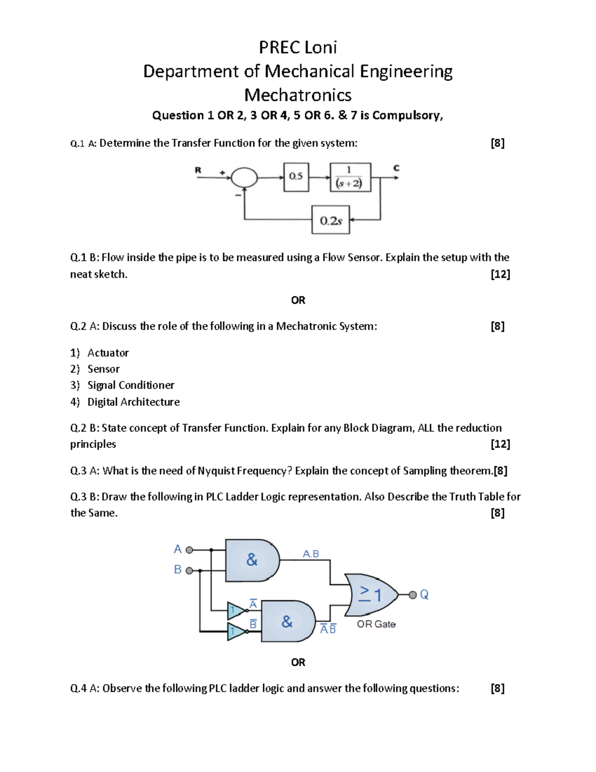 Sample/practice exam 30 2019, questions - PREC Loni Department of ...
