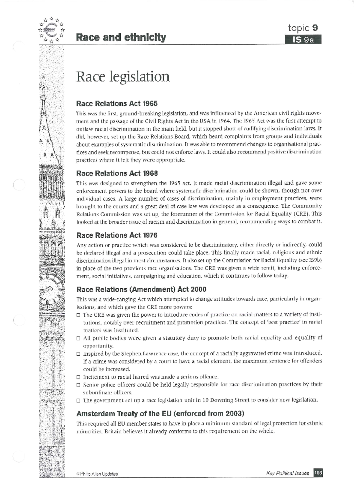 Teacher Notes - Race and Ethnicity (race relations legislation and ...