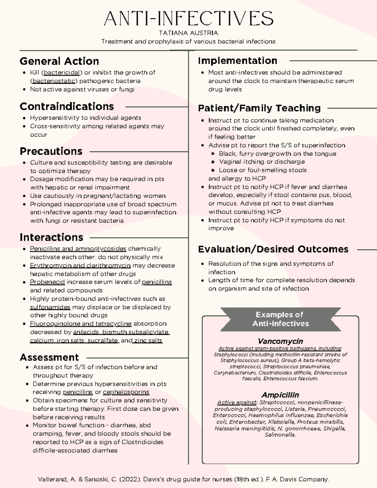 Anti Infectives Pharmacology Project - Anti-Infectives General Action ...