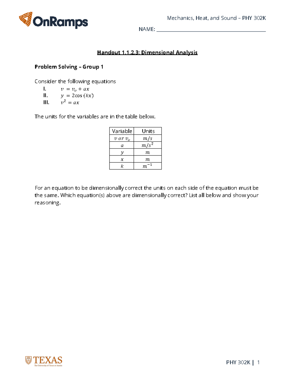 1 1 2 3 - learning - PHY 302K | 1 Mechanics, Heat, and Sound – PHY 302K ...