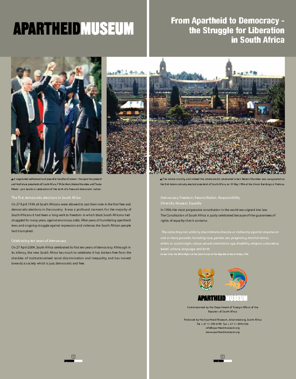 From Apartheid To Democracy - The first democratic elections in South ...