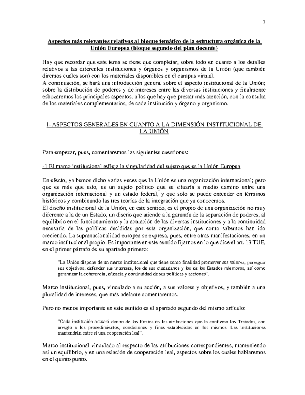 B2- bloque dos derecho europeo - Aspectos más relevantes relativos al ...