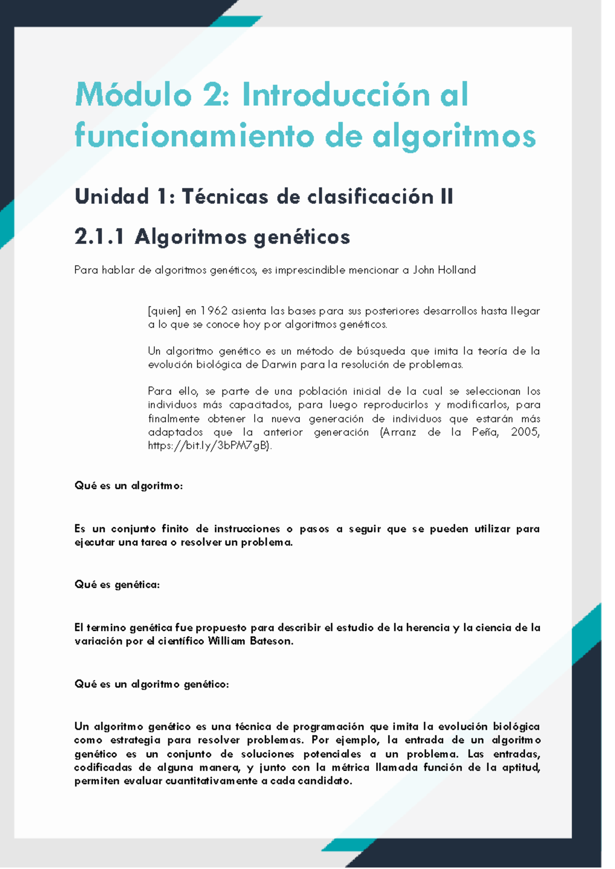 Módulo 2- Introducción al funcionamiento de algoritmos - Módulo 2 ...