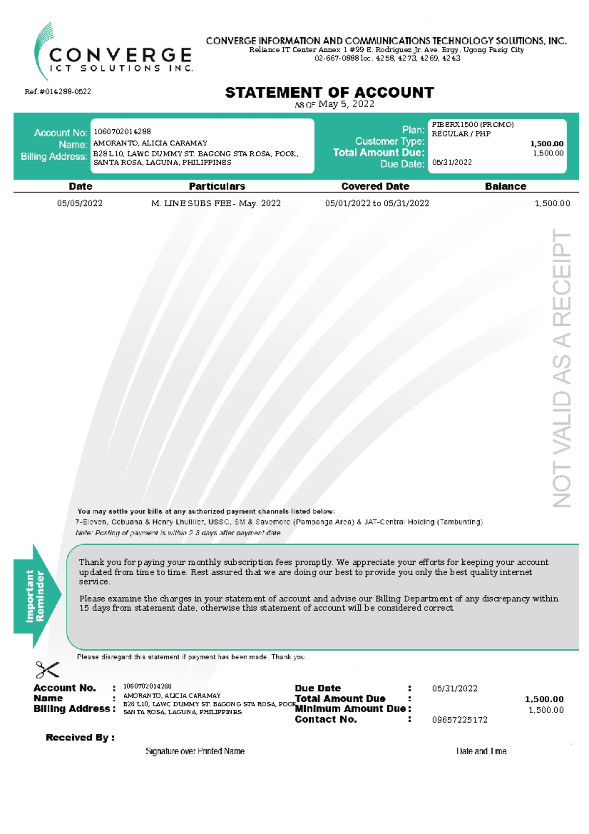 1652050874808 SOA 1060702014 288 - Reliance IT Center Annex 1 #99 E ...