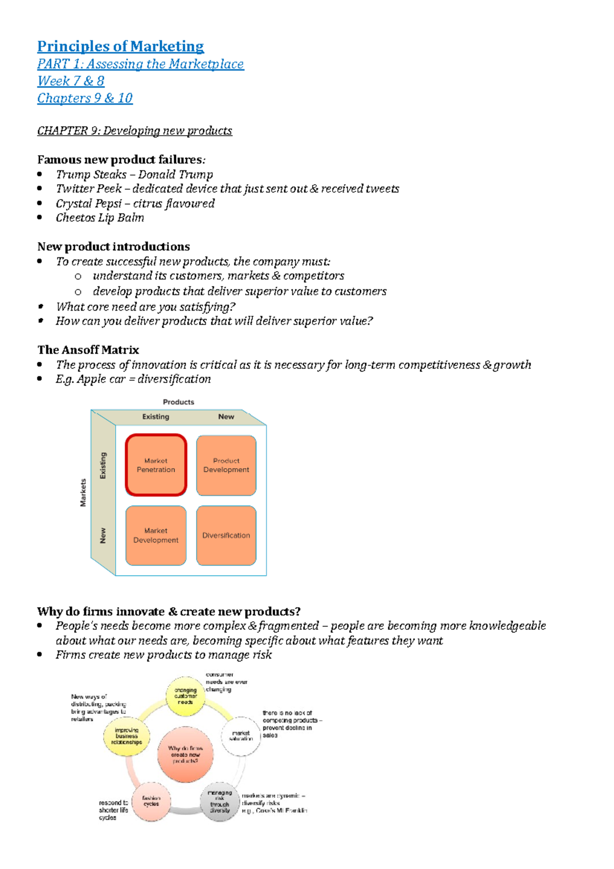 Principles of Mkting Notes PART 4 - Principles of Marketing PART 1 ...