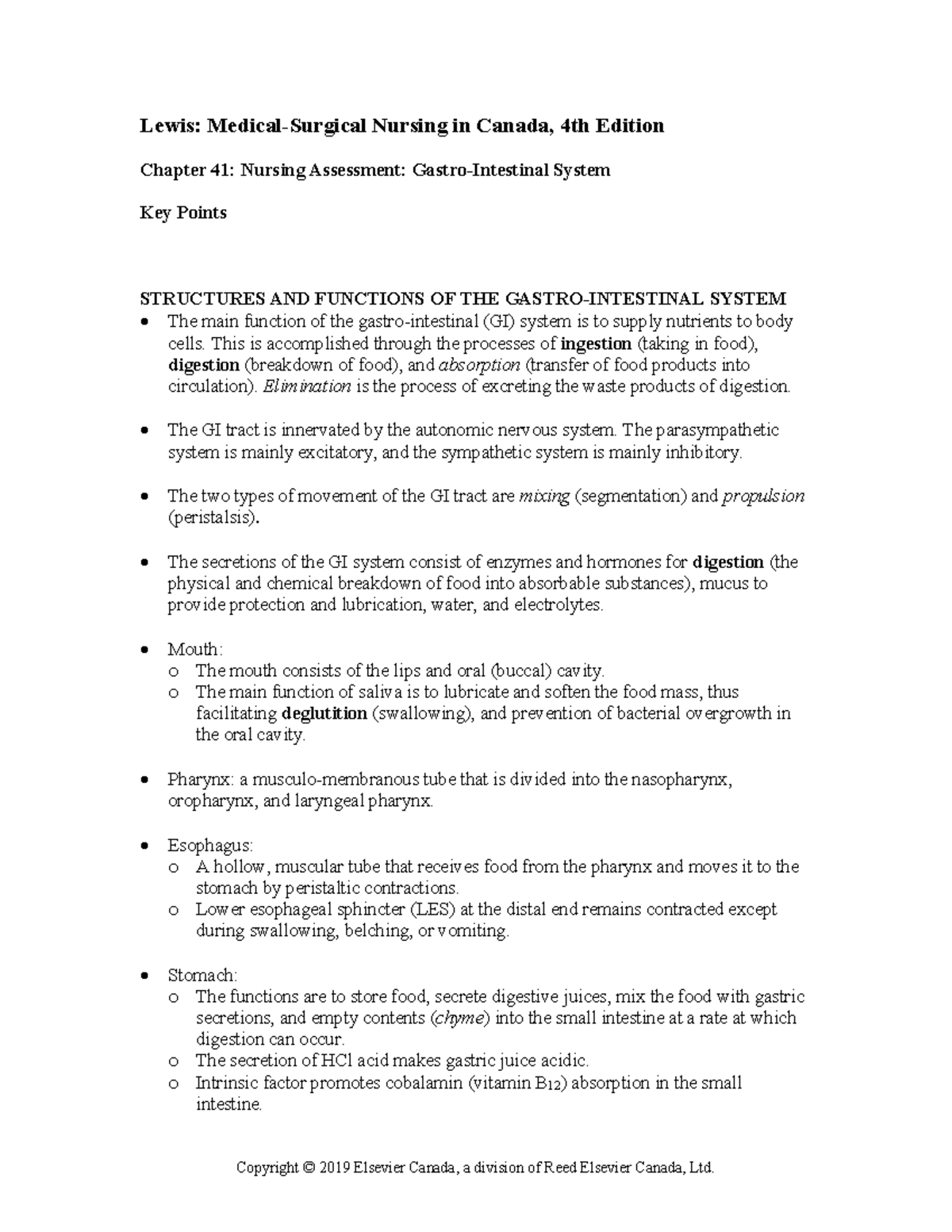 Chapter 041 merged - Copyright © 2019 Elsevier Canada, a division of Reed Elsevier Canada, Ltd ...