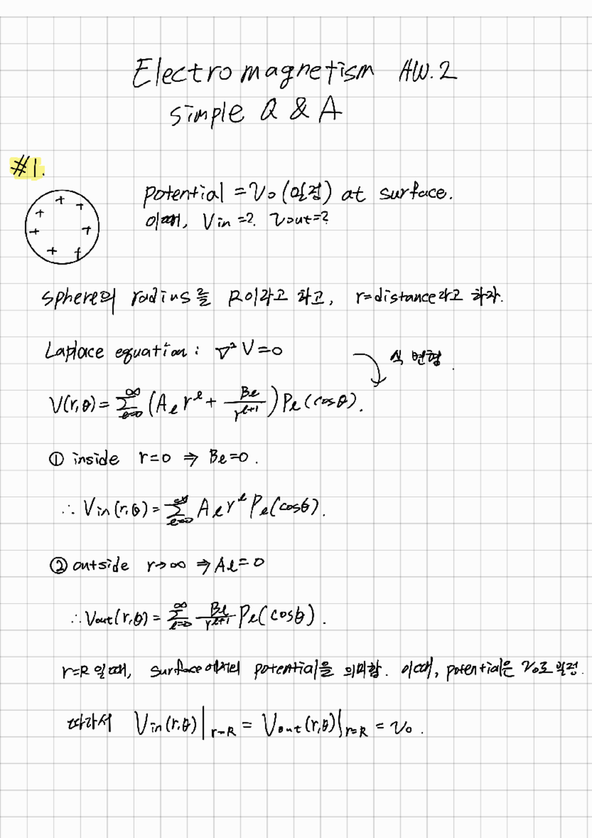Electromagnetism simple Q&A - Electro magnetism HW simple Q &A # 1 ...