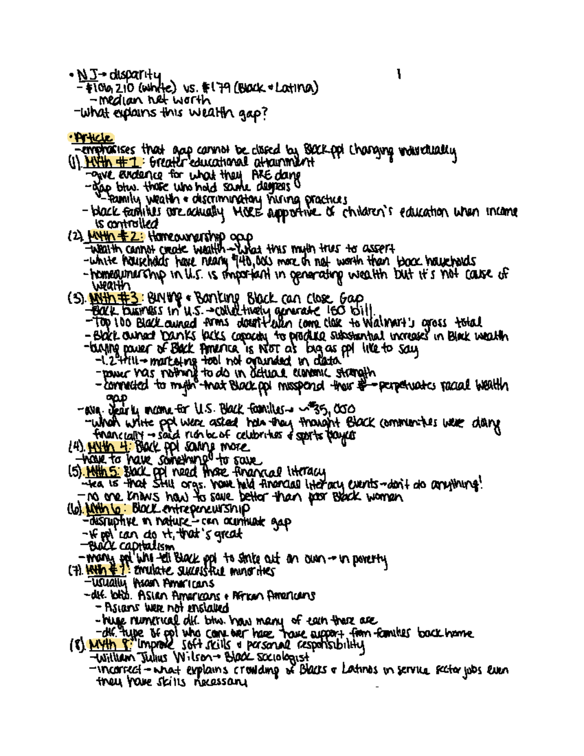 Racial Wealth Gap Lecture Notes - AFAM 1111 - Studocu