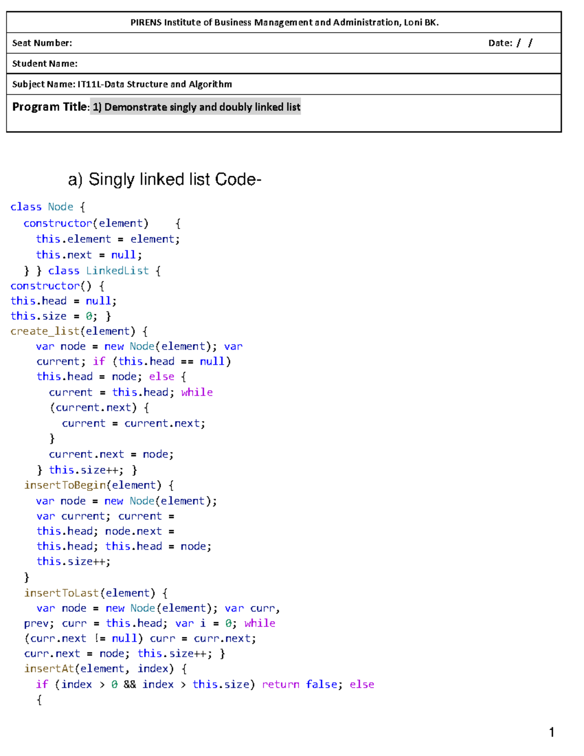 DS practicals (2) (1) - PIRENS Institute of Business Management and ...