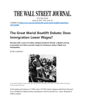 Econ final exam - Allison Horowitz Professor Catherine Ruetschlin ...