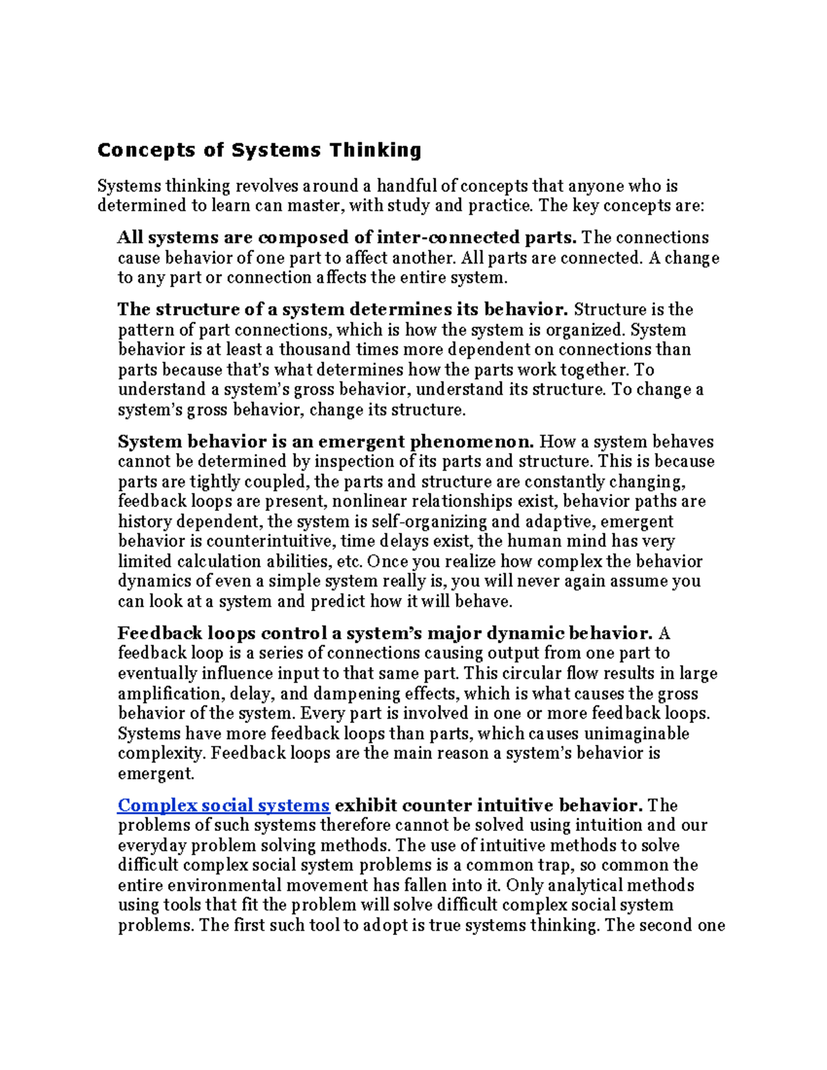02d Concepts Of Systems Thinking Concepts Of Systems Thinking Systems