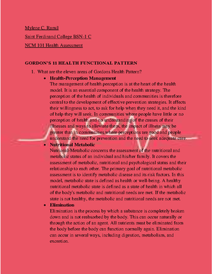 NCM101 Insights - Mylene C. Ramil Saint Ferdinand College BSN-1 C NCM ...