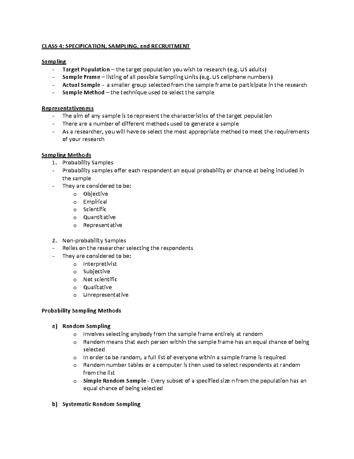 Class 4 notes research - Taught by Professor Yael Goverover, Ph.D., OTR ...